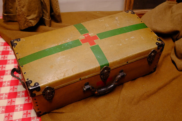 Red Cross vintage suitcase - Antares Furnishings